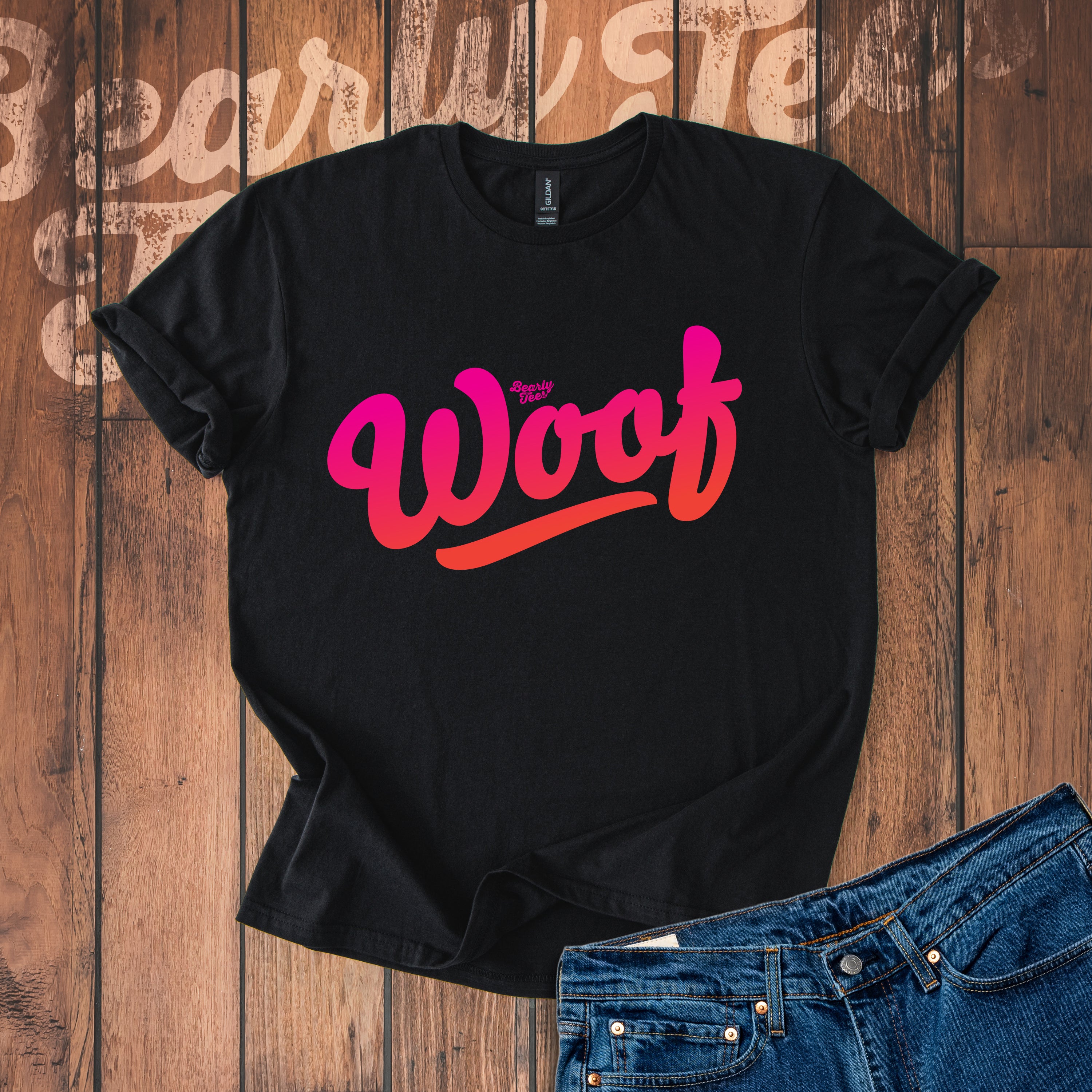 Woof logo Gay Bear T-Shirt – Bearly Tees